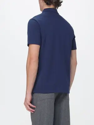 Valentino Garavani Metal Logo Appliqué Cotton Piqué Polo Shirt