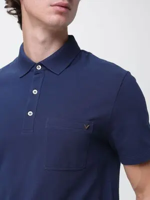 Valentino Garavani Metal Logo Appliqué Cotton Piqué Polo Shirt