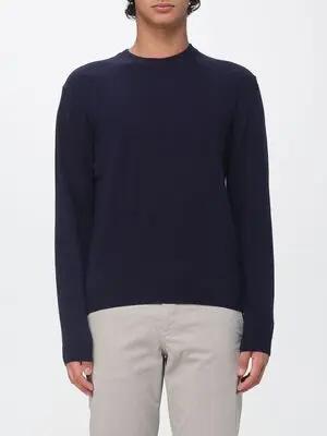 Woolrich Crewneck Long-sleeved Pure Wool Sweater With Ribbed Trims - Blue