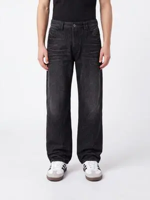 DIESEL® D-voeed Mid-rise Wide Leg Jeans In Gray Stretch Denim