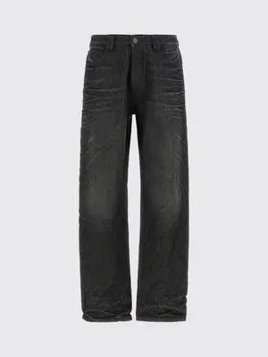 DIESEL® D-voeed Mid-rise Wide Leg Jeans In Gray Stretch Denim