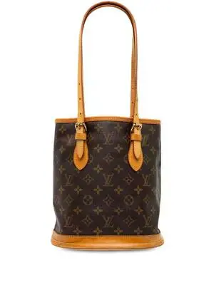 LOUIS VUITTON 2007 Monogram Petit Bucket Bag - Brown