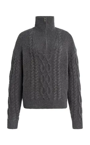 THE GARMENT Como Cable-knit Wool-cashmere Sweater - Grey