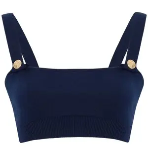 PERALUNA Elizabeth Knit Bralette In Navy - Blue