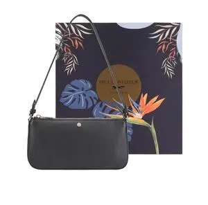 Paul Costelloe Audrey Leather Shoulder Bag - Black