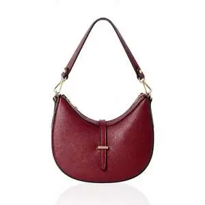 BETSY & FLOSS Pienza Crescent Bag -with Two Straps In Plum - Red