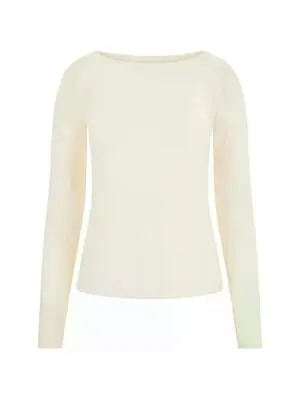 Guess White Logo Nadene Scoop Back Top - Neutrals