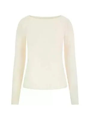 Guess White Logo Nadene Scoop Back Top