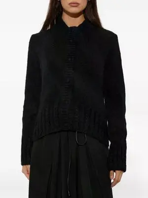 Moncler Cable-knit Logo-patch Cardigan
