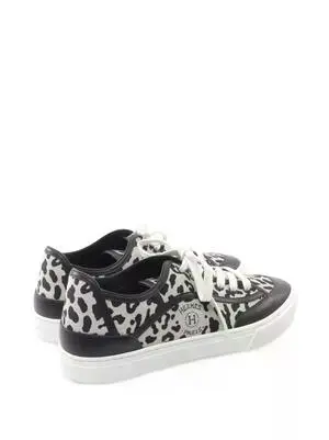 Hermès 2010s Get Leopard-print Low-top Sneakers