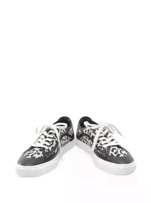 Hermès 2010s Get Leopard-print Low-top Sneakers