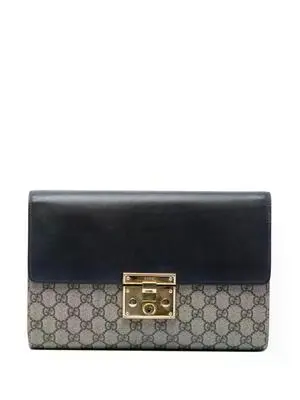 Gucci 2016-2026 Gg Supreme Padlock Clutch Bag
