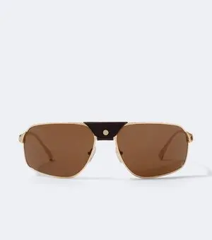 Cartier Santos De Aviator Sunglasses - Gold