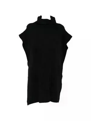 LEMURIA High-neck Sleeveless Sweater - Black