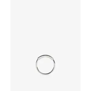 Monica Vinader Mv Linear™ Pavé 925 Sterling And Lab Grown Diamond Stacking Ring