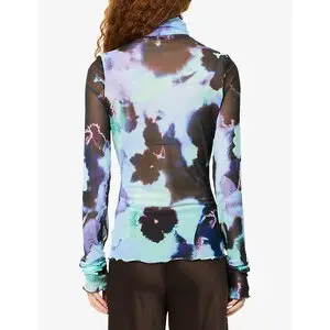 RAT AND BOA Sole Floral Mesh Top