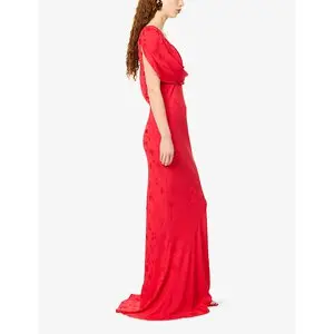 RAT AND BOA Odessa Floral Satin Maxi Dress