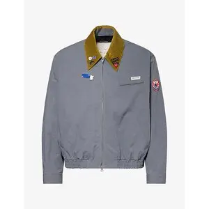 SONG FOR THE MUTE Brand-embellished Twill Jacket - Blue