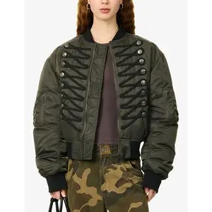 JADED LONDON Irsa Military Nylon Bomber Jacket