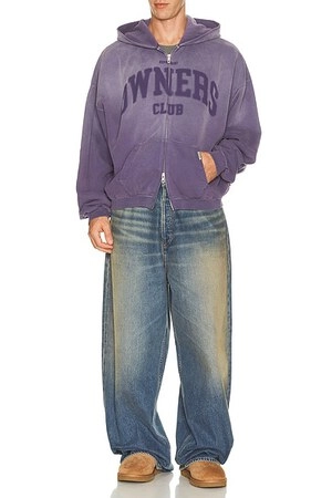 REPRESENT Owners Full Zip Hoodie - Deep Purple