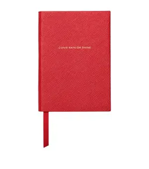 Burberry X Smythson Leather Rain Or Shine Soho Notebook - Red