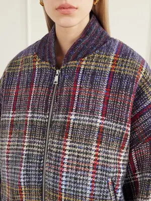 Missoni Checked Wool-caperdoni Padded Bomber Jacket