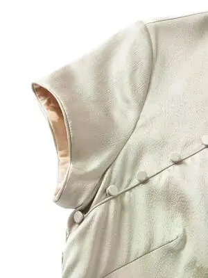 Shanghai Tang Qipao Maxi Dress - Silver