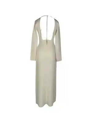 Galvan V-neck Long-sleeve Dress