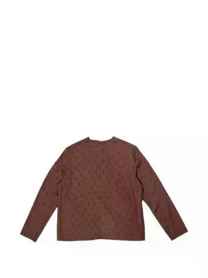 CAMIEL FORTGENS Floral-pattern Raw-edge Top
