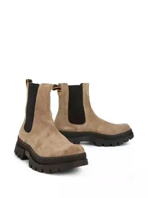 MOORER Morisot-p5 Suede Chunky-sole Boots - Neutrals