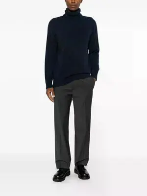AMARANTO Pleated Straight-leg Tailore Trousers