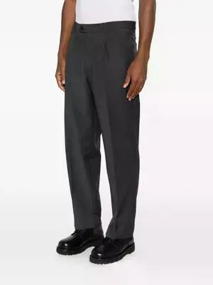 AMARANTO Pleated Straight-leg Tailore Trousers