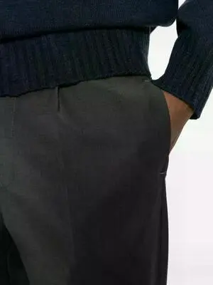 AMARANTO Pleated Straight-leg Tailore Trousers
