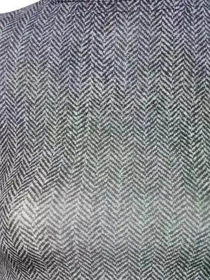 MAISON MARGIELA Herringbone-print Long-sleeve Bodysuit