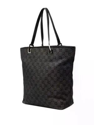Gucci 2000-2015 Gg Denim Tote Bag - Grey