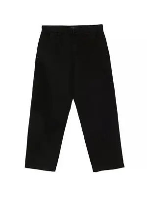 Paul & Shark Straight-leg Cotton Trousers - Black