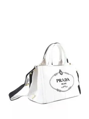 Prada Canapa Convertible Canvas Mini Tote Bag