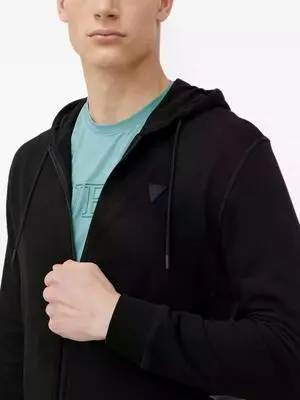 Guess Logo-patch Zip-up Hoodie