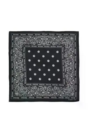LIFEISWAR Paisley-print Logo-print Bandana