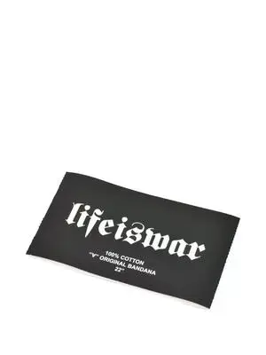 LIFEISWAR Paisley-print Logo-print Bandana
