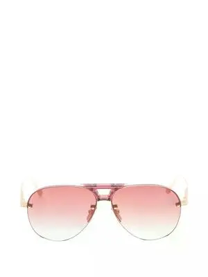 Linda Farrow Taya Pilot Sunglasses - Pink