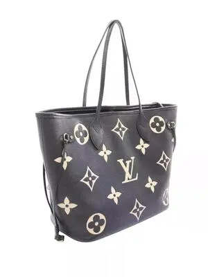 LOUIS VUITTON 2021-2026 Bicolor Monogram Giant Empreinte Neverfull Mm Tote Bag
