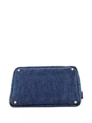 Prada Canapa Convertible Denim Medium Tote Bag