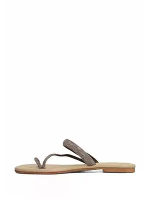 MC2 SAINT BARTH Cora Ring Sandals With Rhinestones