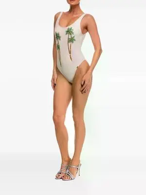 BANANA MOON Borage Palm-tree-print Swimsuit