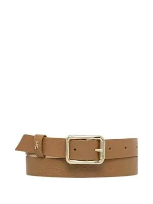 Patrizia Pepe Logo-plaque Pebbled Leather Belt