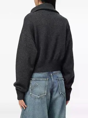 Coperni Quarter-zip Knitted Sweater - Grey