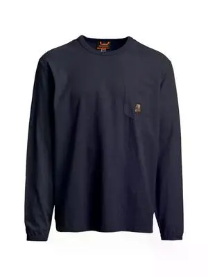 PARAJUMPERS Caspian Logo-patch Long-sleeve T-shirt - Blue