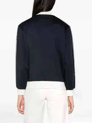 Maje Stripe-detail Zip-up Sweatshirt