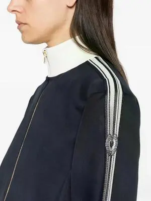 Maje Stripe-detail Zip-up Sweatshirt